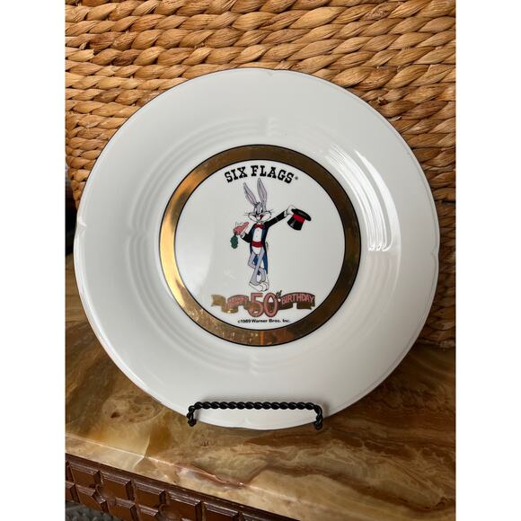 Warner brothers | Toys | Six Flags 5th Birthday Warner Bros Plate ...